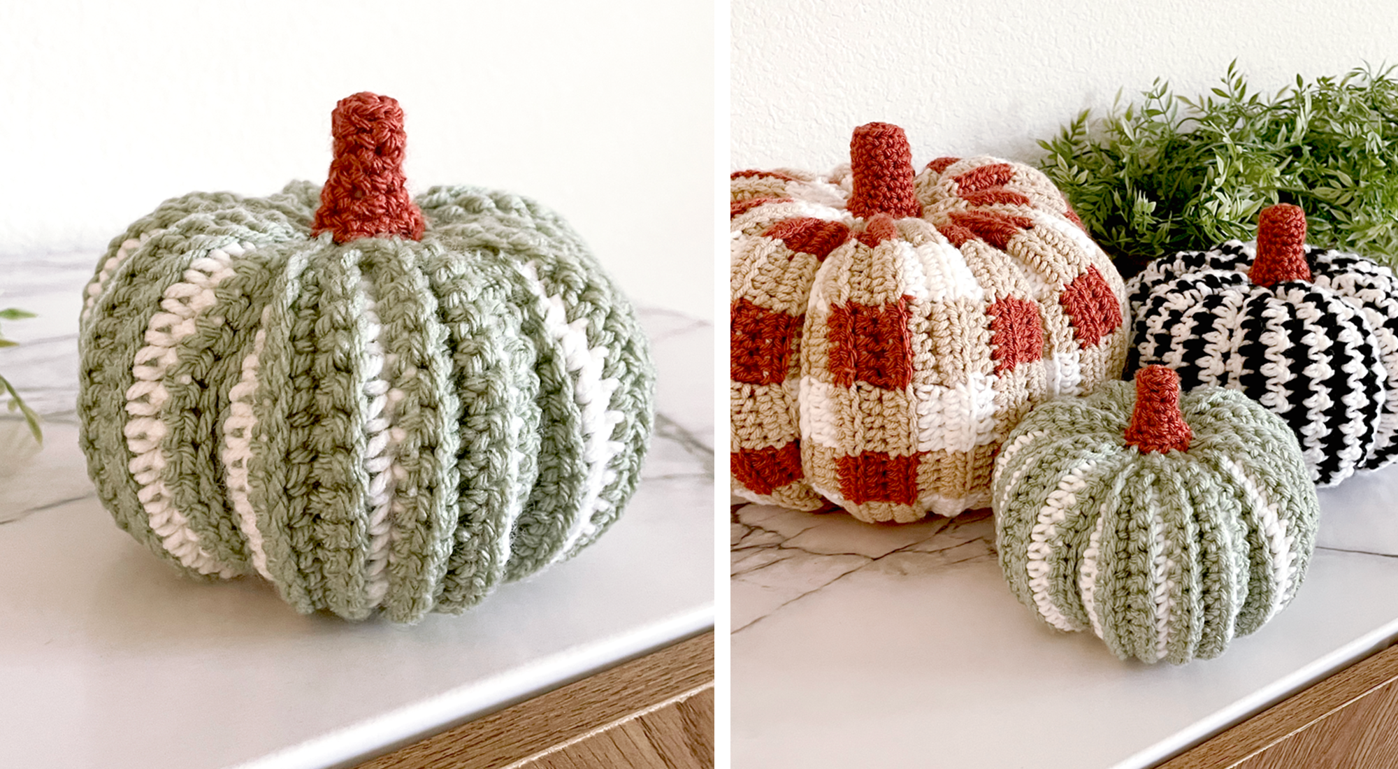 FREE Pumpkin Crochet Pattern | Small Striped Pumpkin – Little Light ...